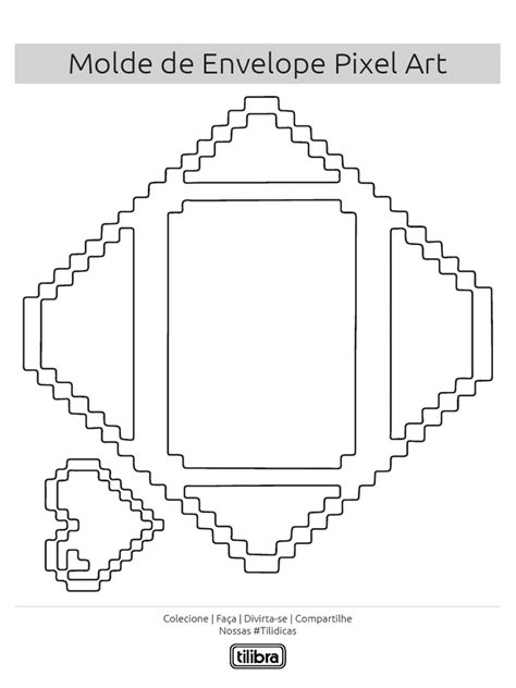 Molde De Envelope Pixel Art Pdf