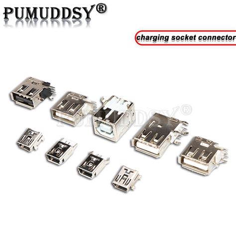 5pcs Connector Usb Af Female Socket Double Layer Dip Smd Vertical Single Layer Usb Socket
