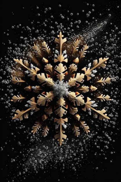 Premium Photo Splendid Snowflake Design