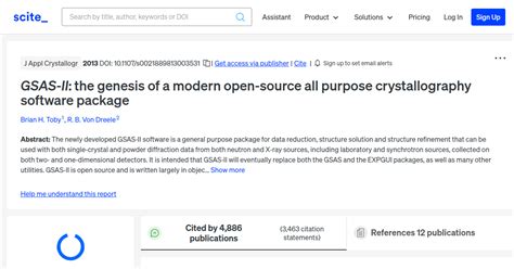 Gsas Ii The Genesis Of A Modern Open Source All Purpose Crystallography Software Package