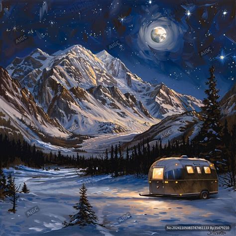 Ai创作图雪山飞雪油画 手绘在雪夜跳舞无框画 绘画雪景 夜景油画 夜晚星空装饰画 3d星空画 雪地风景画 装饰画浪漫星空 雪山风景画 雪山美术绘画 雪景绘画 夜晚油画 梦幻夜晚立体画 星空装饰