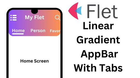 Flet Tutorial Create Linear Gradient Appbar With Tabs Youtube
