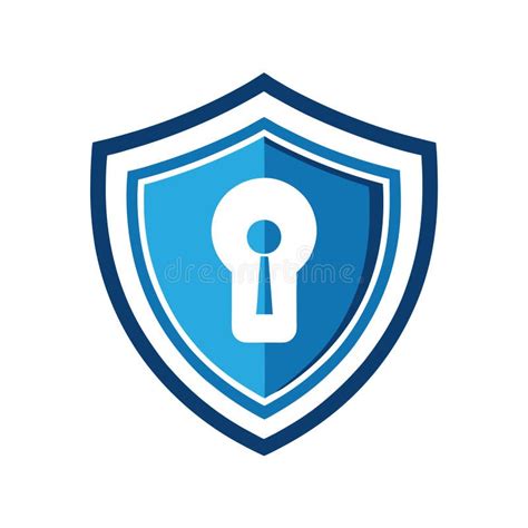Digital Security Concept Shield With Keyhole Icon Protecting Data And Privacy Stock Vector