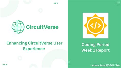 gsoc 24 circuitverse week 1 report by aman asrani jun 2024 medium