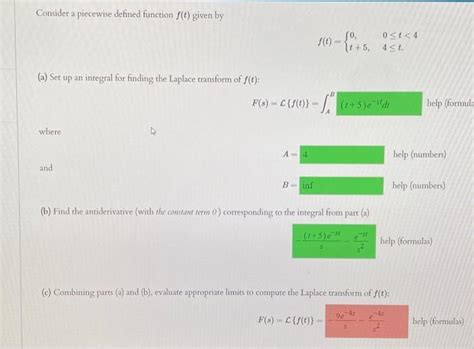 solved consider a piecewise defined function f t given by