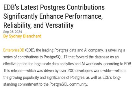 john aucella on linkedin edb s latest postgres contributions