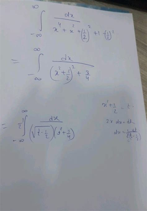 Calculate Int Infty Infty Frac D X X X
