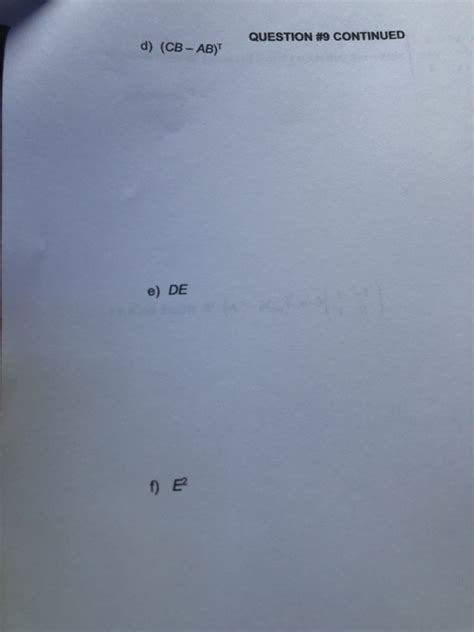 solved 8 simplify the following matrix expression