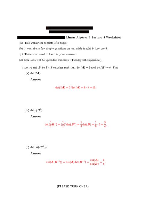 Resulting Matrix Is A Triangular National University Of Singapore Department Of Mathematics