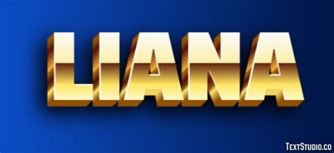 liana golden 3d text effect generator