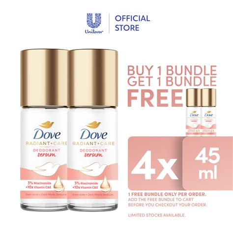Bundle Of Dove Radiant Care Deodorant Serum Roll On Niacinamide X Vitamin C E Ml