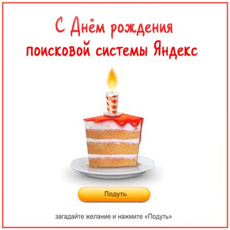Открытки на день рождения поисковой системы «Яндекс»