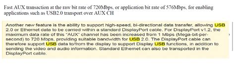 参考译文 DP 标准 USB 通过 AUX 通道传输 接口参考译文帖 Read Only 接口参考译文帖 E E 设计支持