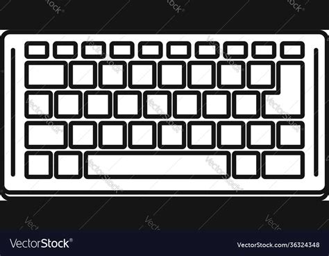 Computer Keyboard Icon Outline Style Royalty Free Vector