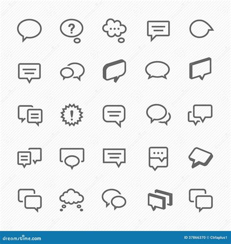 Talk Bubble Icons Chat Message Symbol Social Conversation Dialog Speech Balloon Web Chat
