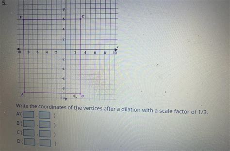 Solved Write The Coordinates Of The Vertices After A
