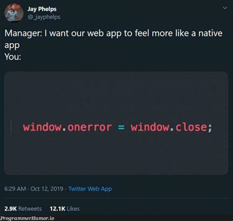 NativeApp ProgrammerHumor Io
