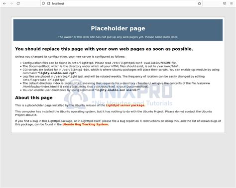 Install Lighttpd On Ubuntu Itnixpro