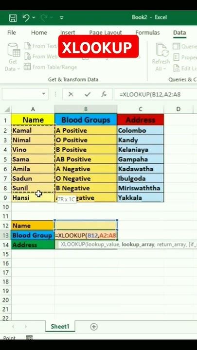 xlookup excel excelshortcuts excelformula exceltips trending