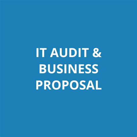 It Audit And Business Proposal Ezek Systems