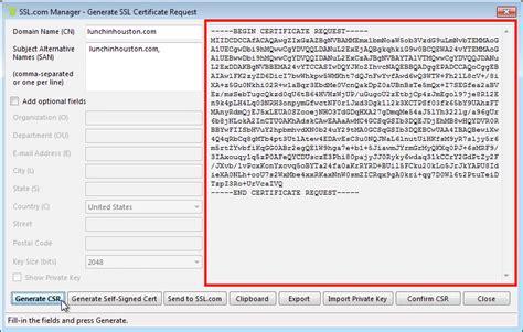 CSR Generation And Validation With SSL Manager SSL