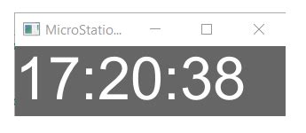 MicroStation Python Clock