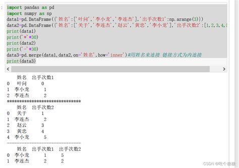 07 pandas数据结构之Merge pd merge以左表为准 CSDN博客