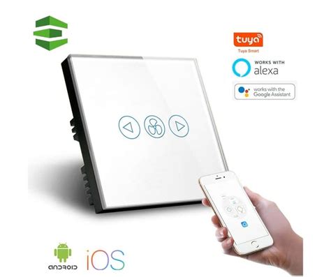 Smart Wifi Fan Switch Work With Phone APP Timer Control Compatible Alexa Google Assistant