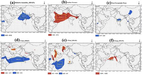 Spatial Pattern Of Correlation Coefficients Of All The Probable