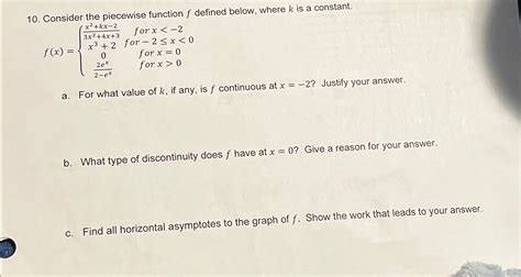 solved consider the piecewise function f ﻿defined below