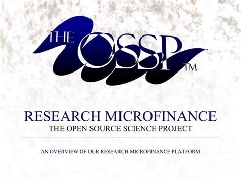 The Open Source Science P Ppt