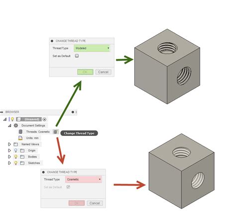 threaded hole not showing in stl autodesk community