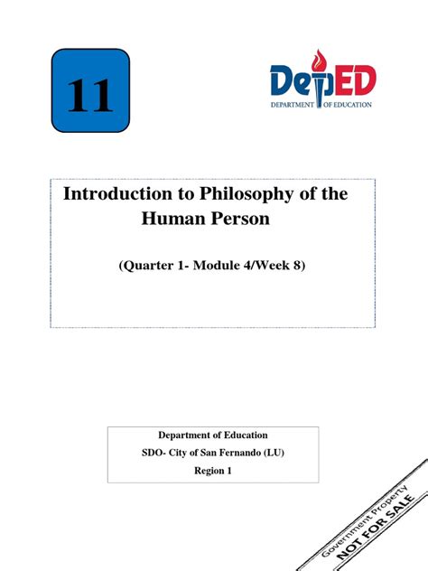 Grade 11 Introduction To The Philosophy Of The Human Person Q1 Module 8