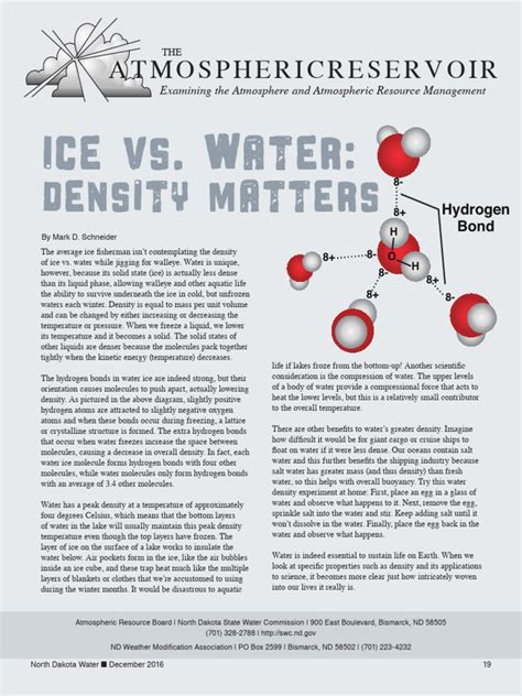 2016 12 Ice Vs Water Density Matters Pdf