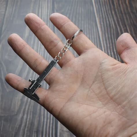 Portable Mini Caliper Tools Key Ring Alloy Vernier Caliper Key Chain Calipers Measuring Gauging