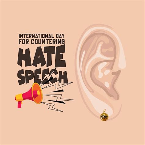 Premium Vector International Day For Countering Hate Speech