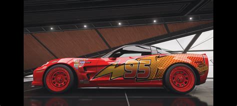 Lightning Mcqueen Livery For Corvette C6 And Camry Stock Car Also Made