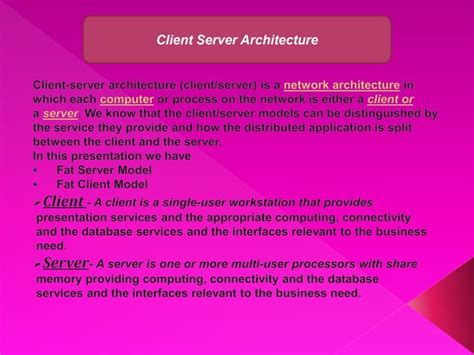 Clientserver Architecture By Faisal Shahzad Ppt