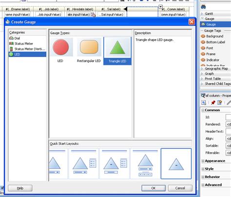 ADF G RichFaces Using A Gauge In A Table To Visualize High Low And Medium Salaries