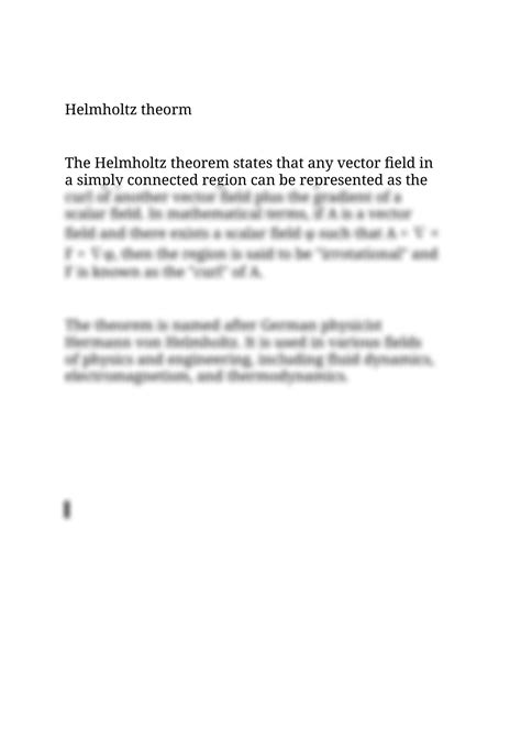 Solution Helmholtz Theorem Explained Studypool