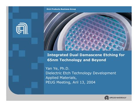 Integrated Dual Damascene Etching For 65nm Technology And