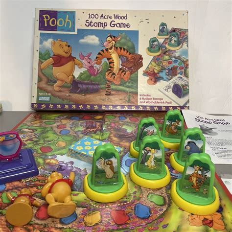 Disney Winnie The Pooh 100 Acre Wood Stamp Game Vintage 1997 Parker