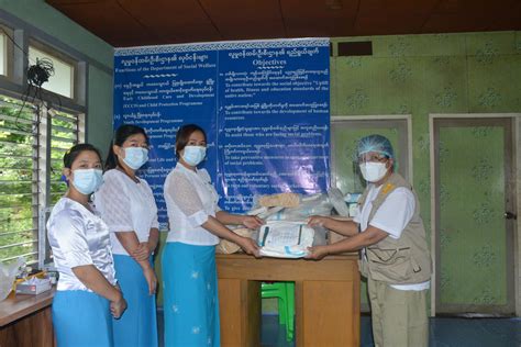 မိုးမိတ်မြို့တွင် ခရိုင်လူမှုဝန်ထမ်းဦးစီးဌာနမှ ပရဟိတအသင်းများသို့ ကိုဗစ