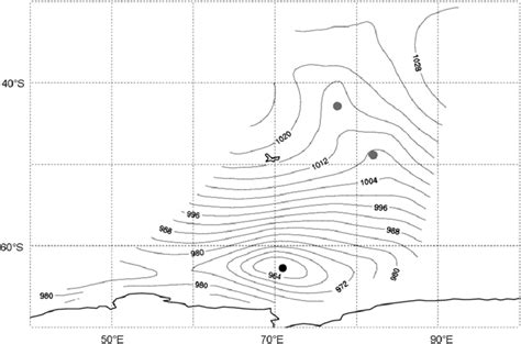 Uwqs Pressure Field For 1150 Utc 10 Mar 2001 Showing The Location Of