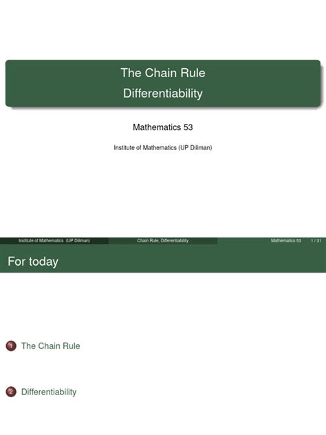 M53 Lec22 The Chain Rule And Differentiability Pdf