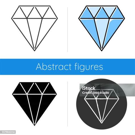 다이아몬드 아이콘입니다 플랫 크리스탈 장식 화려한 보석 요소 다각형 기하학적 그림입니다 추상 모양입니다 아이소메트릭 양식입니다 플랫 디자인 선형 및 색상 스타일 격리된 벡터