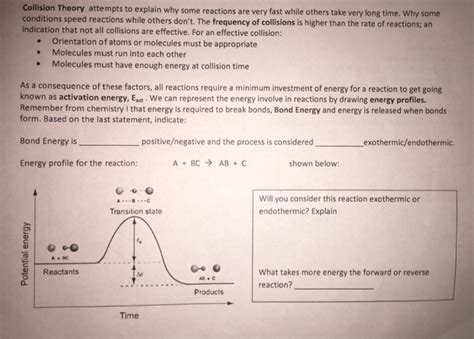 Solved Collision Theory Attempts To Explain Why Some Chegg