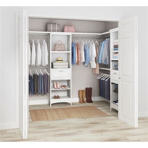 Allen Roth Hartford 5 Ft To 8 Ft W X 6 33 Ft H White Solid Shelving