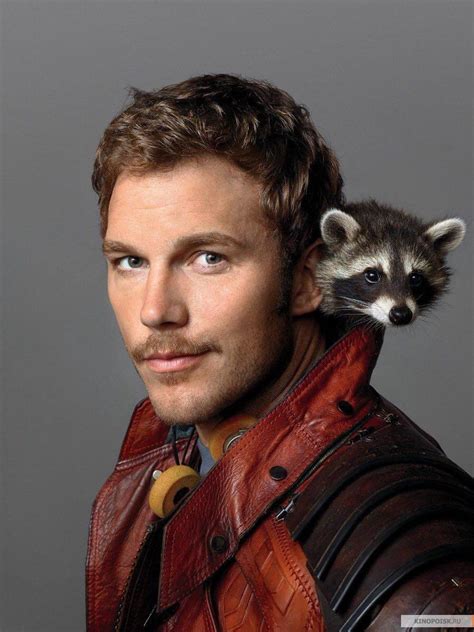 Chris Pratt With A Real Raccoon Rpics