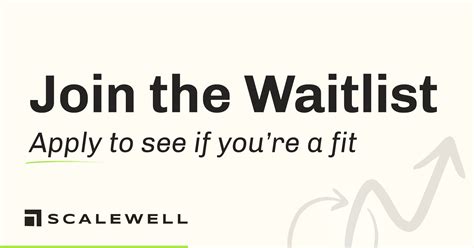 Join The Waitlist Scalewell
